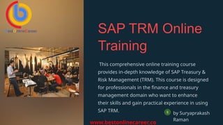 SAP TRM Online Training Guide for Treasury & Risk Management 2025 | PPTX