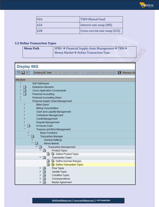 SAP TRM (Treasury and Risk Management) Configuration (1).pdf | Stocks ...