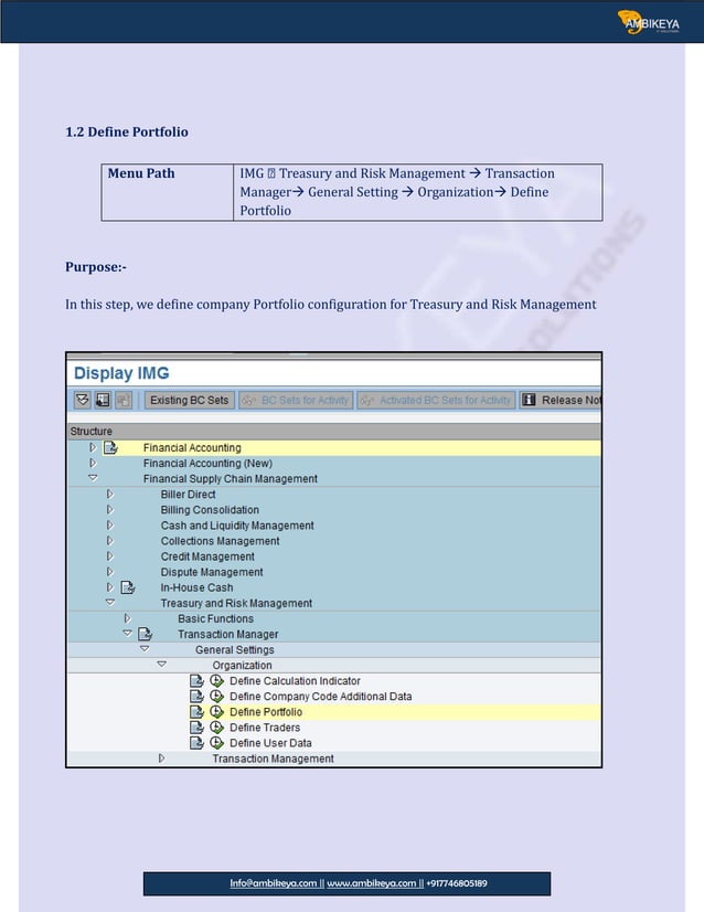 SAP TRM (Treasury and Risk Management) Configuration (1).pdf | Stocks ...