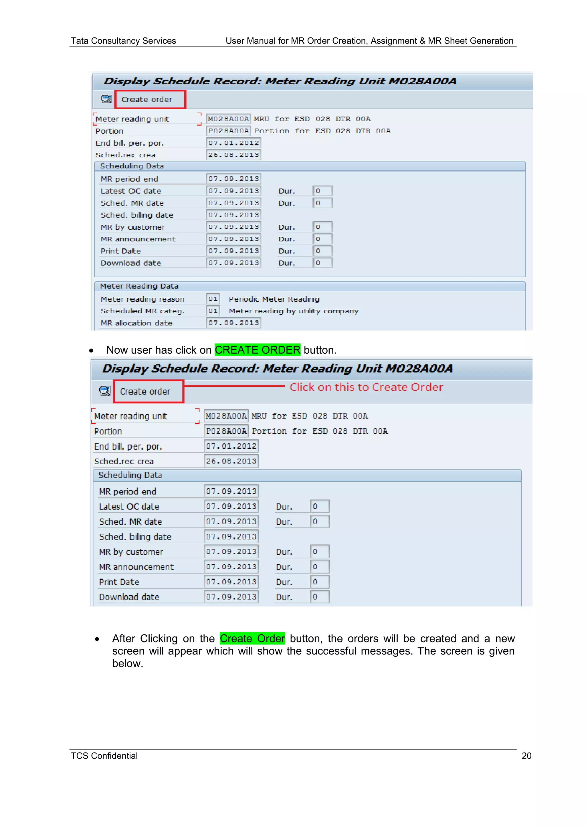 Sap tr um_dm_meter reading order creation, assignment and meter reading sheet generation_v1.0 | PDF