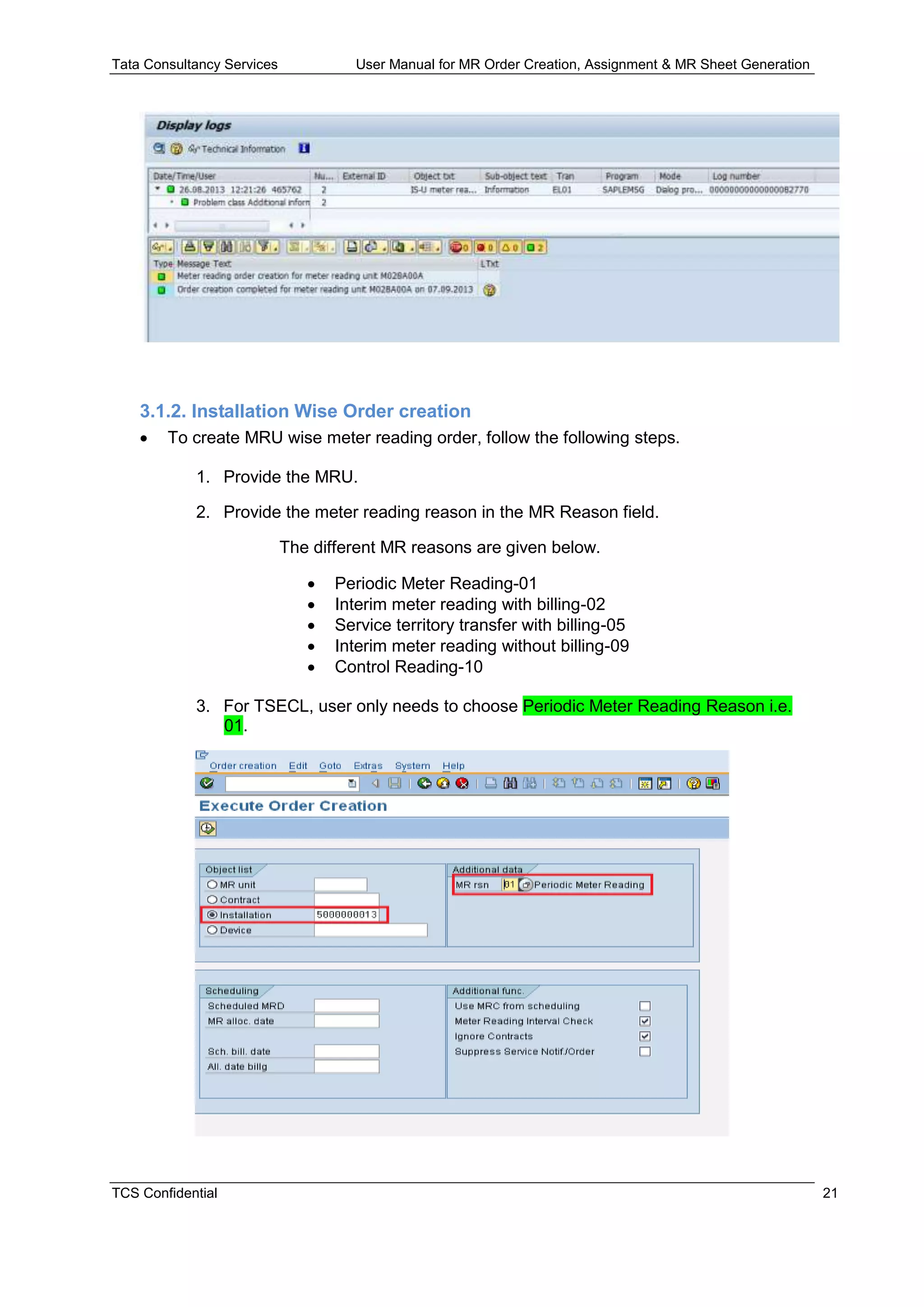 Sap tr um_dm_meter reading order creation, assignment and meter reading sheet generation_v1.0 | PDF