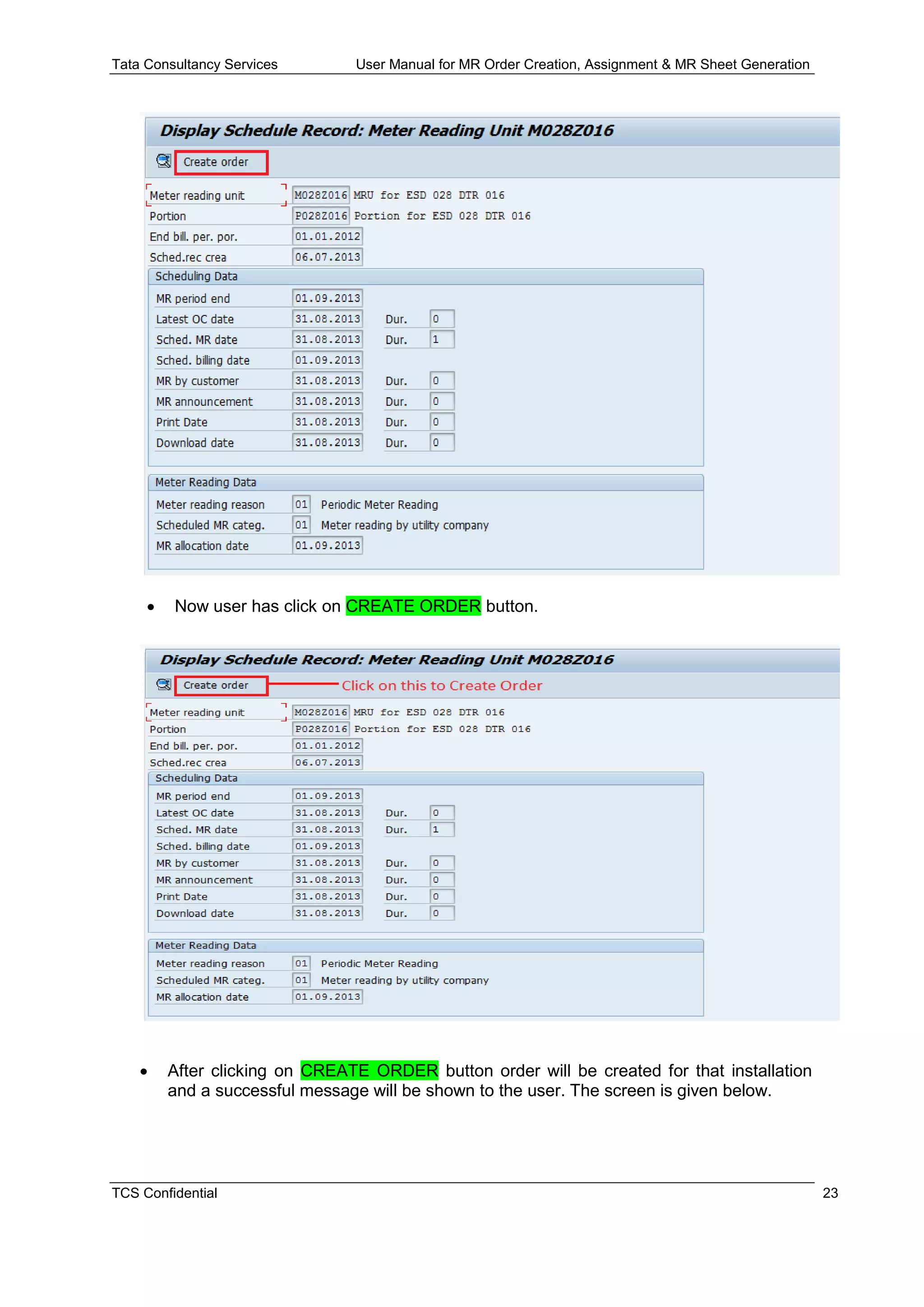 Sap tr um_dm_meter reading order creation, assignment and meter reading sheet generation_v1.0 | PDF