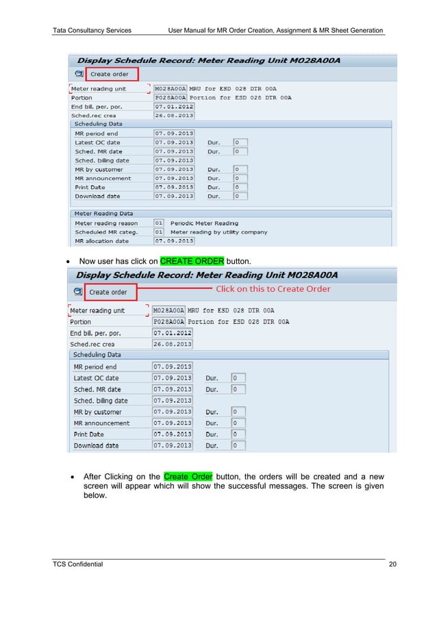Sap tr um_dm_meter reading order creation, assignment and meter reading sheet generation_v1.0 ...