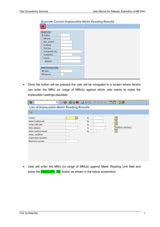 Sap tr um_dm_release,estimation of mr data_v1.0 | PDF