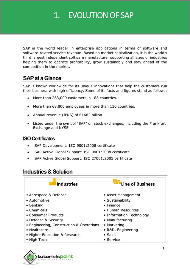 Sap tutorial | PDF