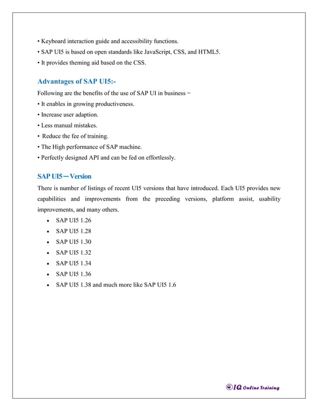 Sap Ui5 Overview Sap Ui5 Architecture Features Pdf