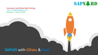 SAPUI5 with OData and SAP Fiori - Course Content.pdf