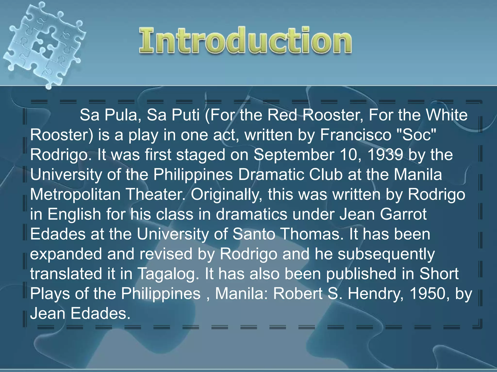 Colloquium - Literary Text (Sa Pula, Sa Puti ni Soc Rodrigo) | PPTX