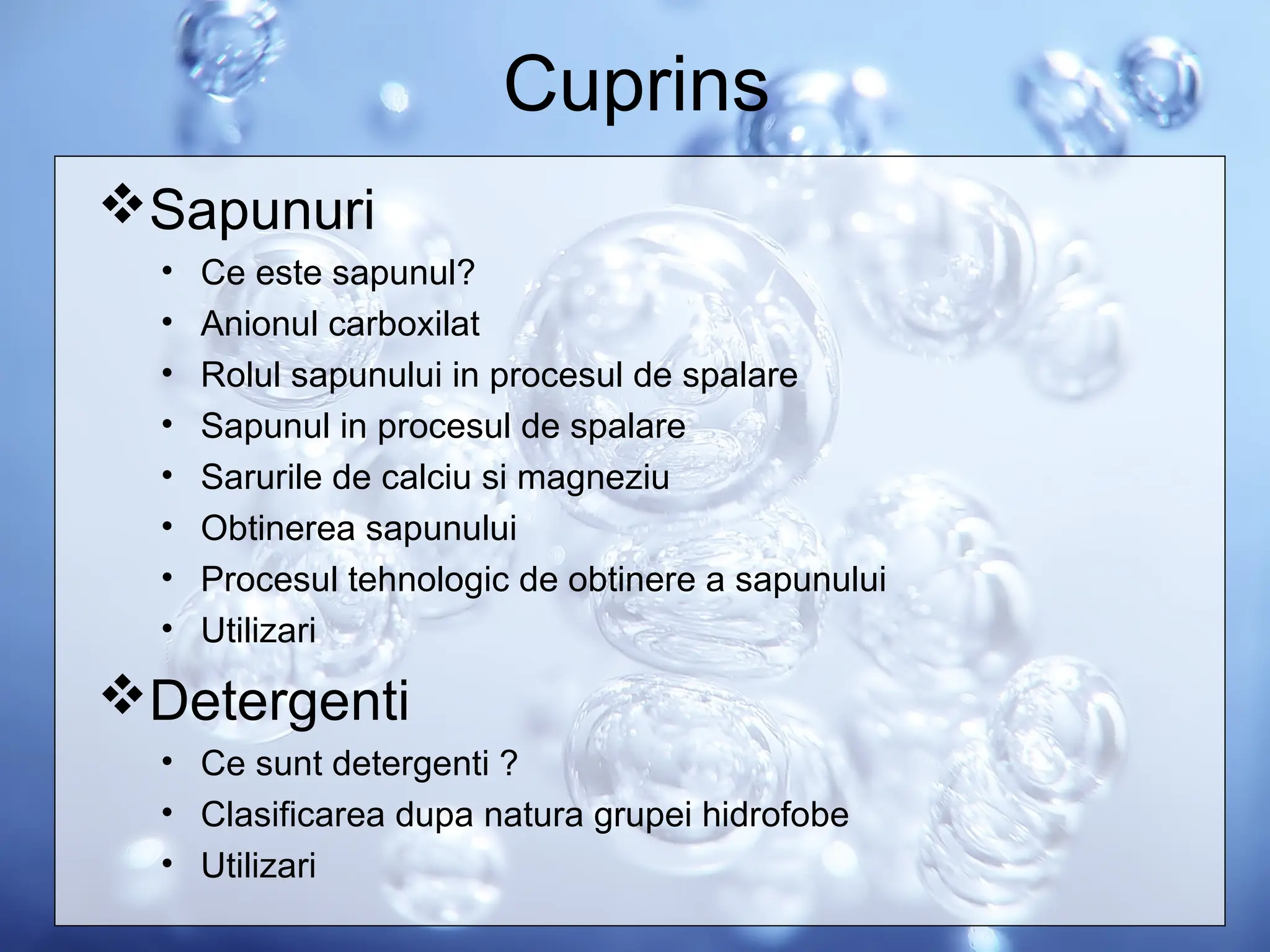 Prezentare chimie sapunuri si detergenti | PDF