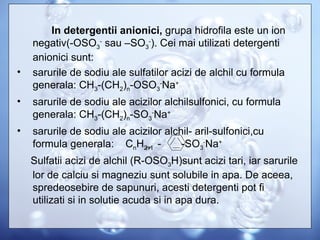 Prezentare chimie sapunuri si detergenti | PDF