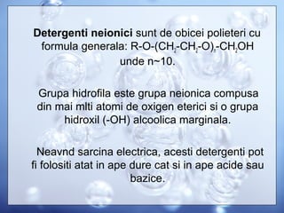 Prezentare chimie sapunuri si detergenti | PDF