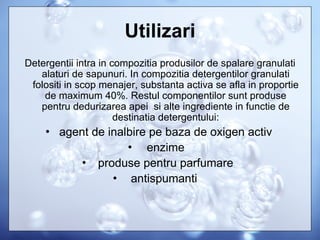 Prezentare chimie sapunuri si detergenti | PDF