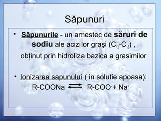 Prezentare chimie sapunuri si detergenti | PDF