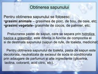Prezentare chimie sapunuri si detergenti | PDF