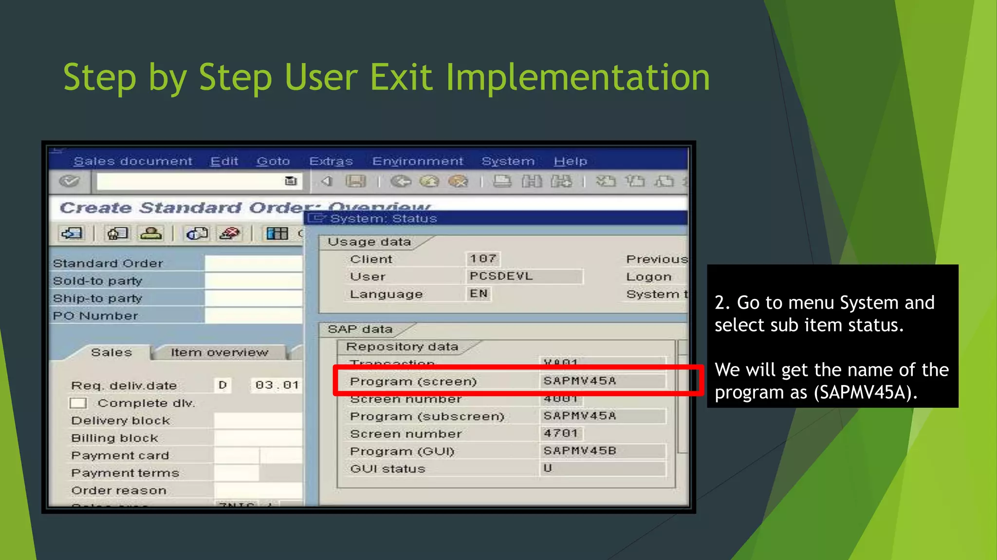 Sap User Exit for Functional Consultant | PPTX