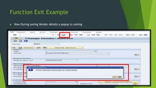 Sap User Exit for Functional Consultant | PPTX