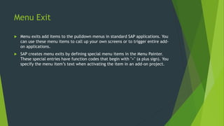 Sap User Exit for Functional Consultant | PPTX