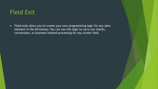 Sap User Exit for Functional Consultant | PPTX