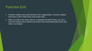 Sap User Exit for Functional Consultant | PPTX