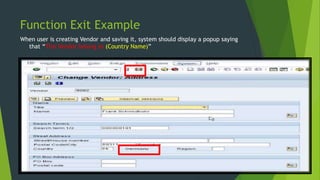 Sap User Exit for Functional Consultant | PPTX