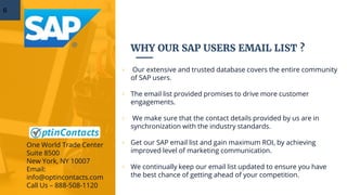 OptinContacts: SAP Users List | PPT