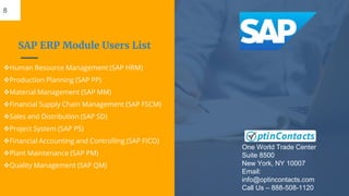 OptinContacts: SAP Users List | PPT