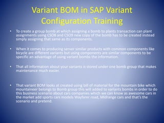 Sap variant configuation training | PPTX