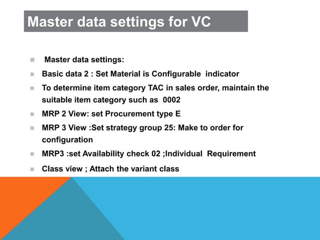 SAP Variant configuration | PPTX | Computing | Technology & Computing
