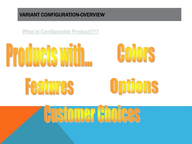 SAP Variant configuration | PPTX | Computing | Technology & Computing