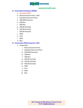 SAP Variant Configuration example by KMR software | PDF