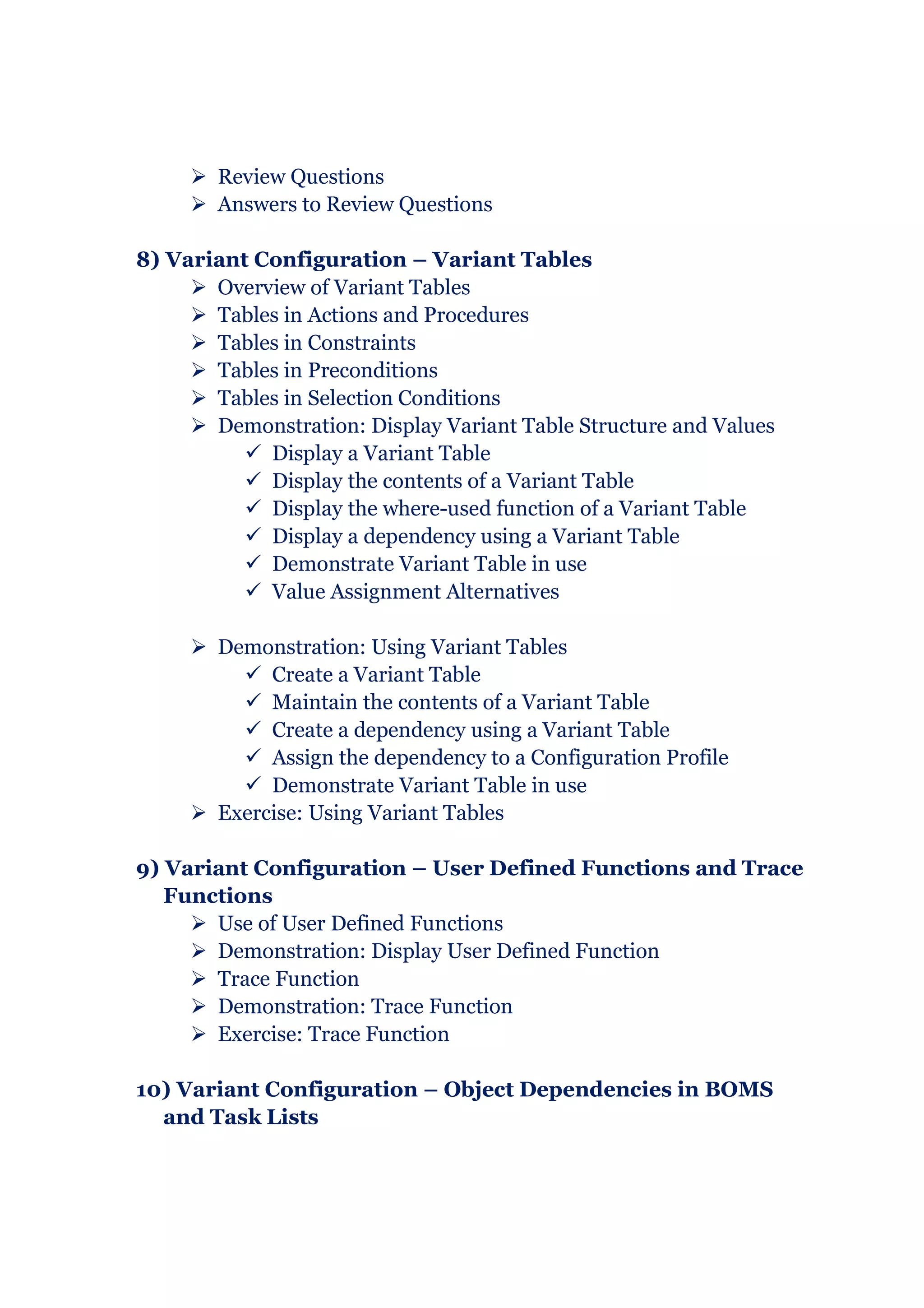 SAP VC Online Training | SAP Variant Configuration Training Content ...