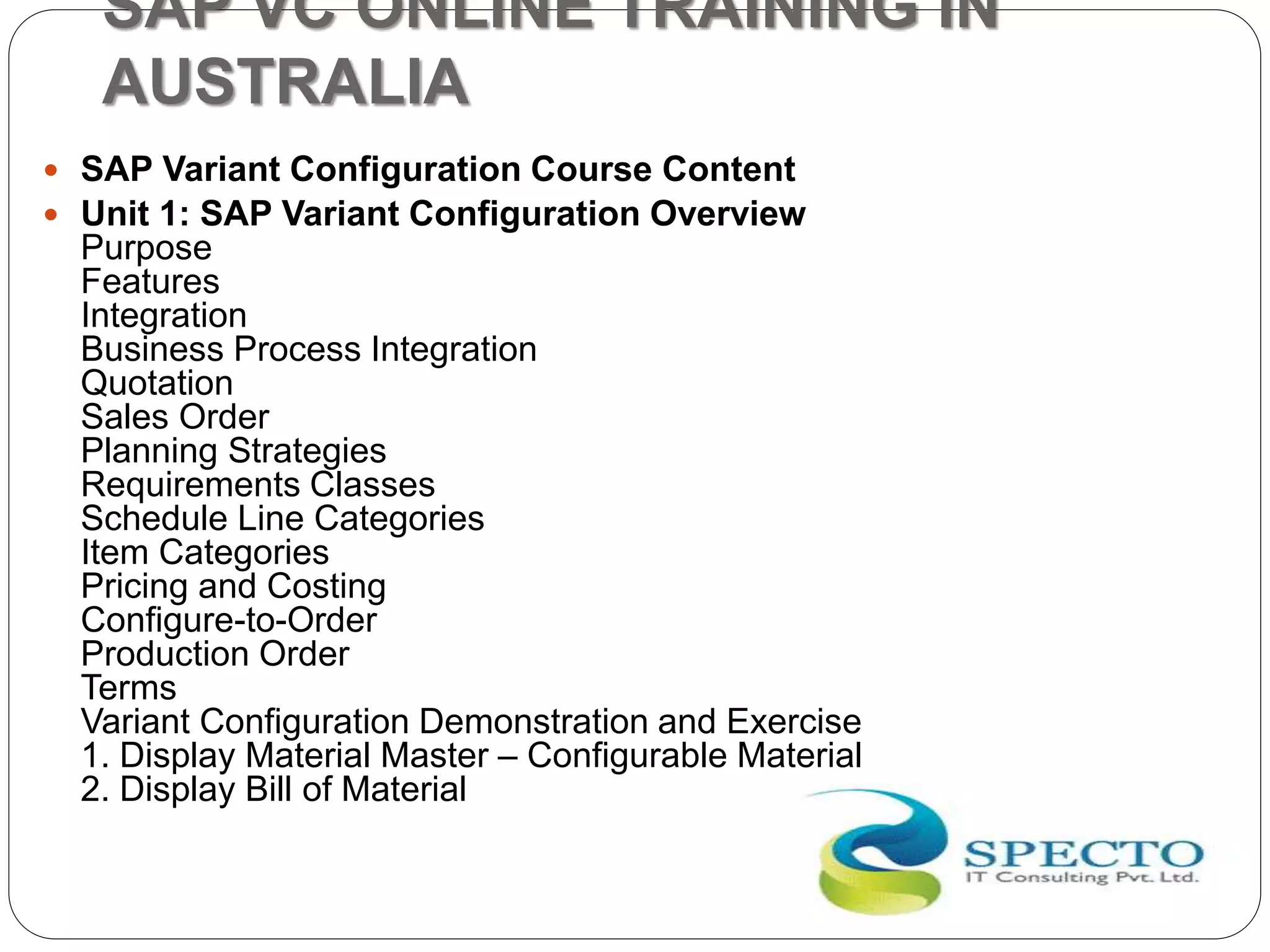 Sap vc online training