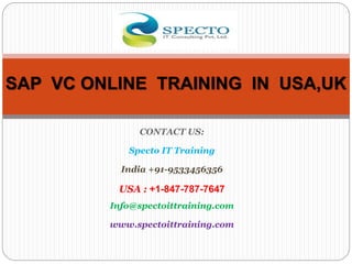 Sap vc online training | PPT