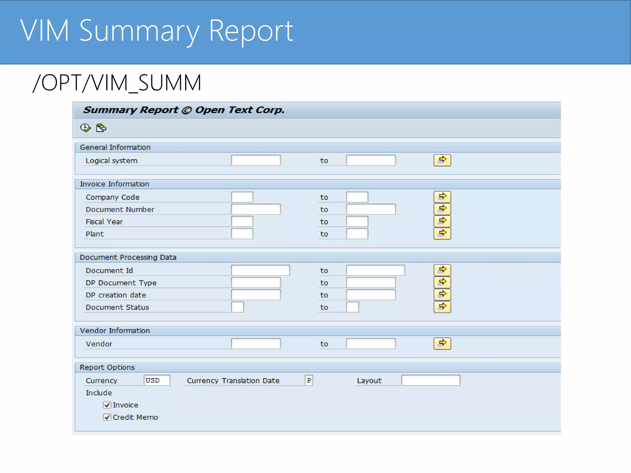 Sap vendor invoice management reporting final | PPTX