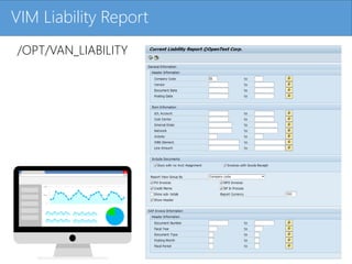 Sap vendor invoice management reporting final | PPTX