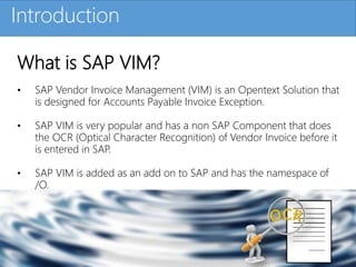 Sap vendor invoice management reporting final | PPTX