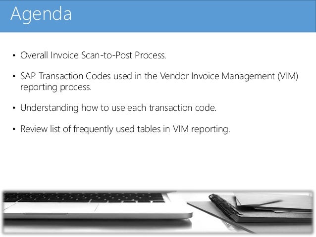Sap vendor invoice management reporting final