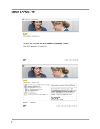 SAP GUI Installation Guide for Windows | Step-by-Step Setup for SAP Access | PDF