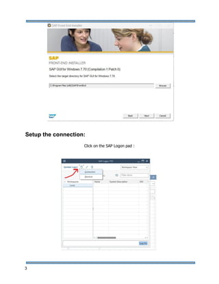 SAP GUI Installation Guide for Windows | Step-by-Step Setup for SAP Access | PDF