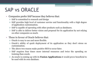 Sap vs oracle | PPTX