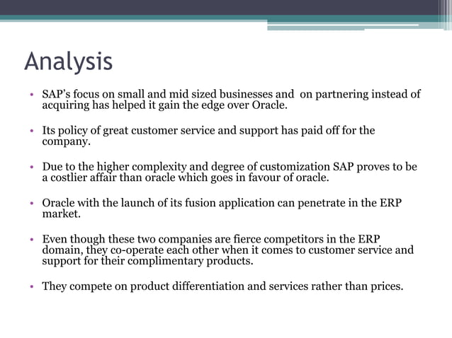 Sap vs oracle | PPTX