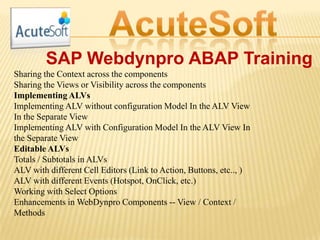 Sap webdynpro abap training | PPSX