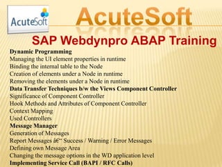 Sap webdynpro abap training | PPSX