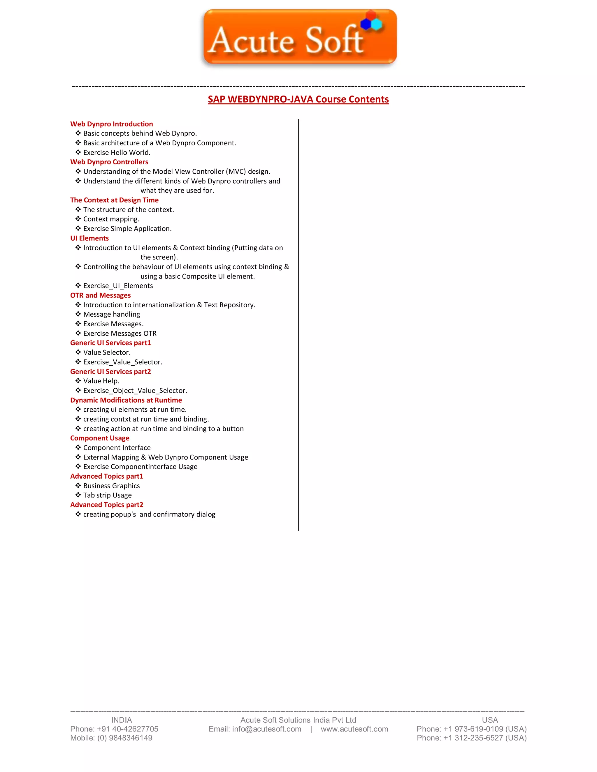 Sap web dynpro java | PDF