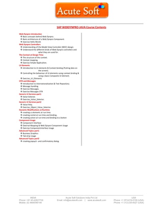 Sap web dynpro java | PDF