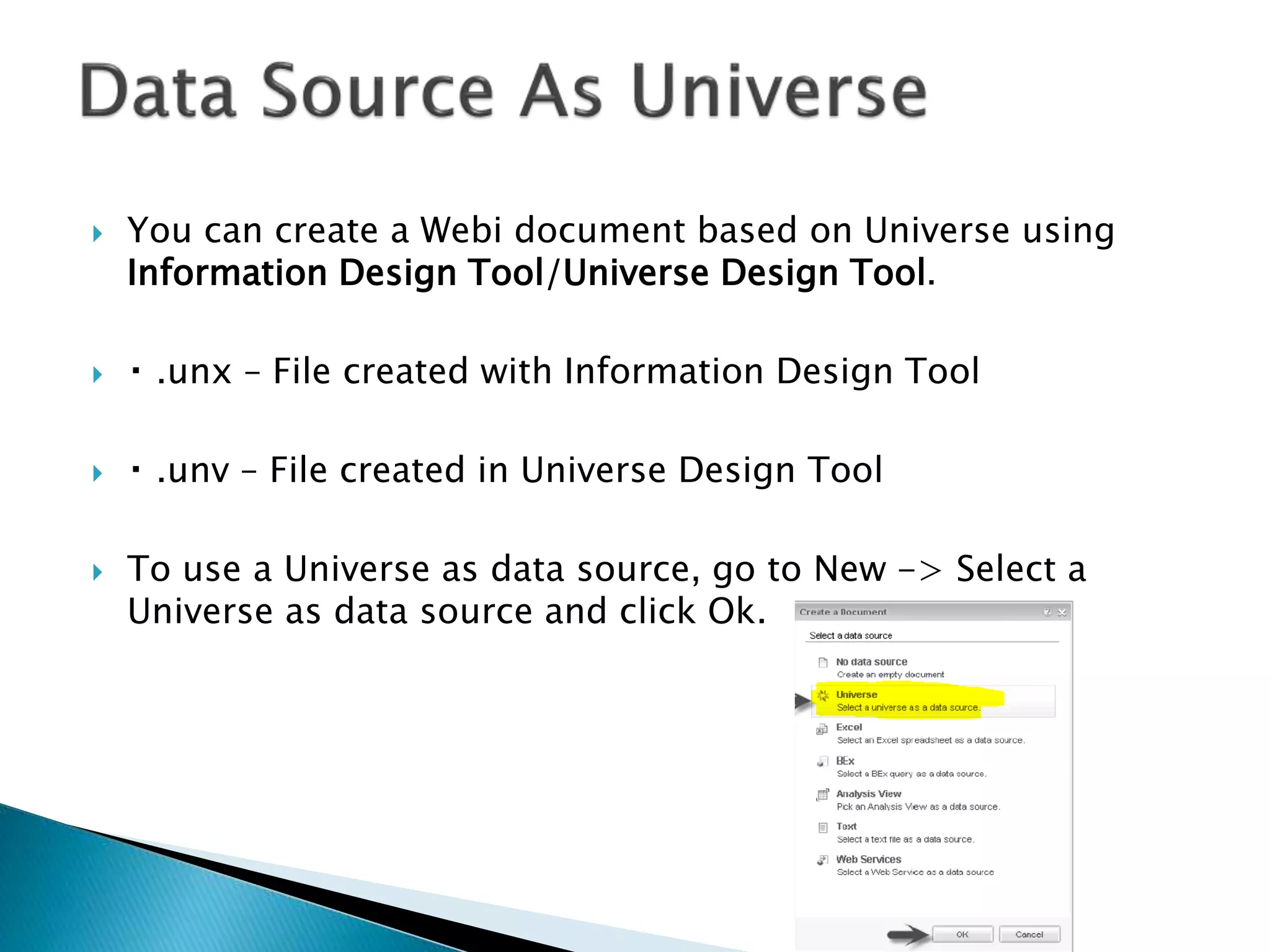 SAP BO Web Intelligence Basics | PPTX