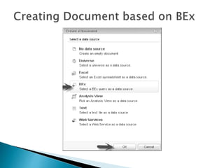 SAP BO Web Intelligence (BI Launch Pad)-Basics | PPTX
