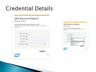 SAP BO Web Intelligence (BI Launch Pad)-Basics | PPTX