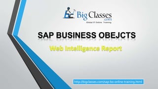 SAP BusinessObjects Web Intelligence Report | PPTX