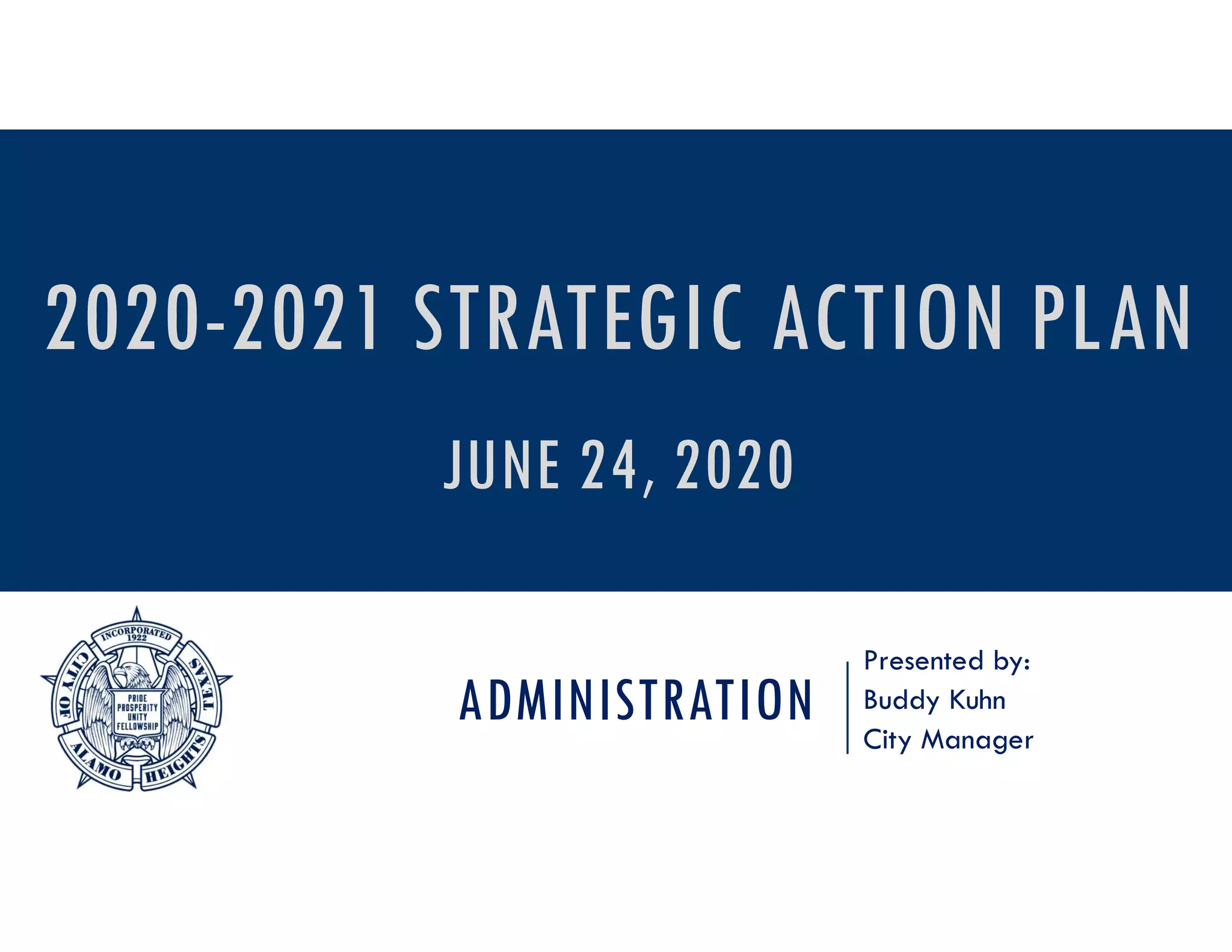 Item # 1 - Strategic Action Plan PPT | PDF